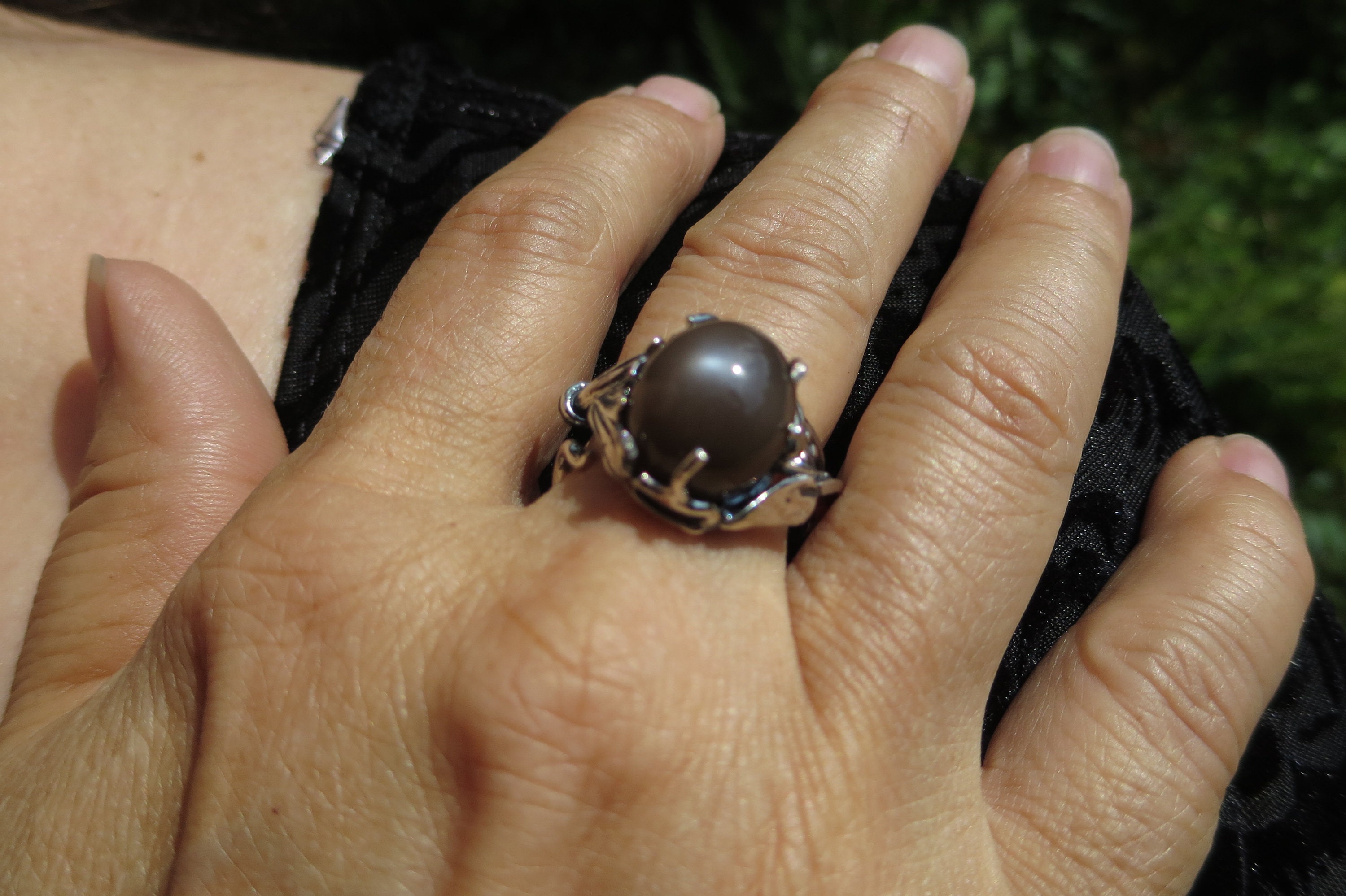 Elven Sterling Silver Brutalist Coffee Star Moonstone - Etsy