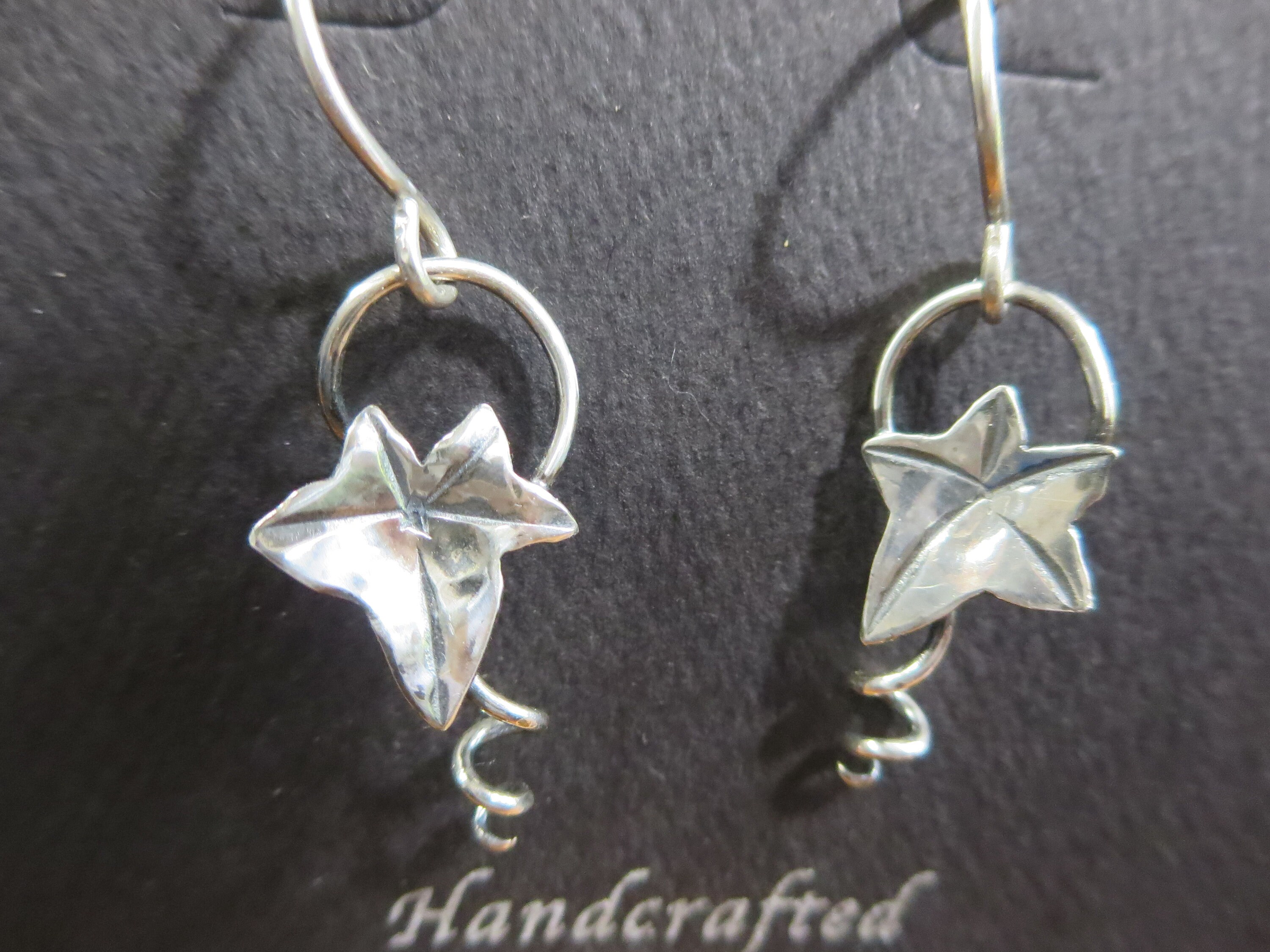 Elven Sterling Silver Ivy Tendril Dangle Earrings Botanical - Etsy