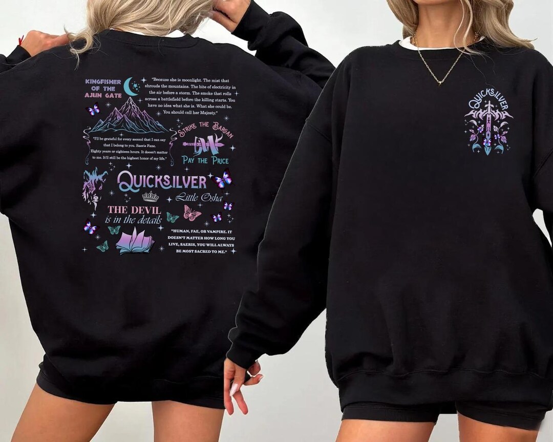 Quicksilver Book Sweatshirt, Inspired Callie Hart, Kingfisher Shirt ...