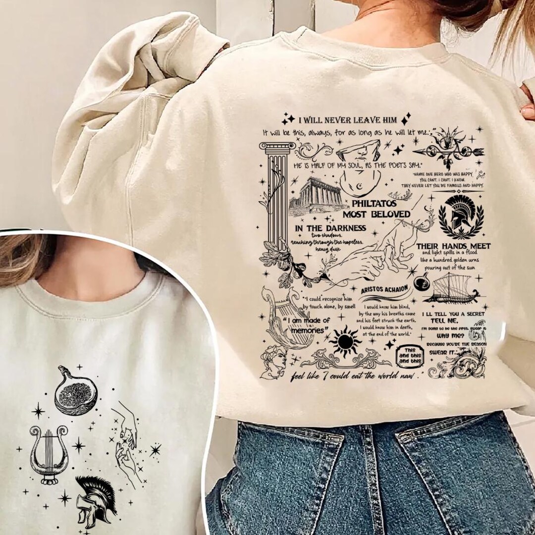 The Song of Achilles Sweatshirt, Greek Mythology Shirts, Bookish Gift ...
