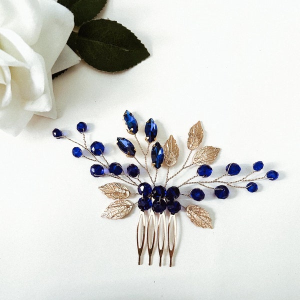 Navy Hair Accessories Wedding - Etsy UK