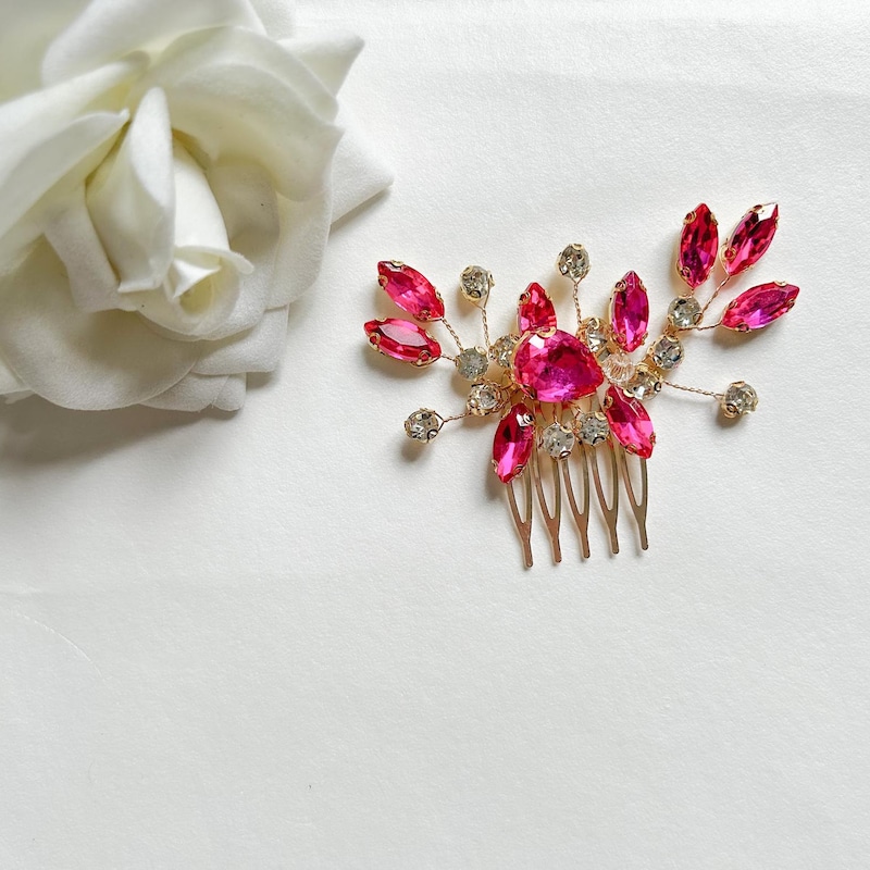 Hot Pink Hair Clips - Etsy