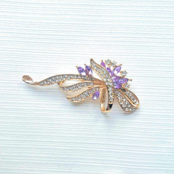 Purple Brooch - Etsy