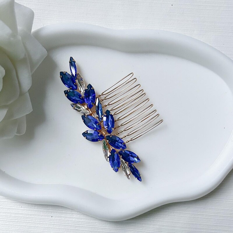 Navy Blue Hair Clip - Etsy