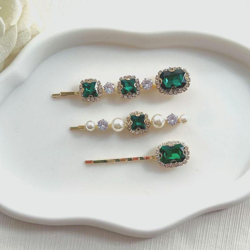 Emerald Green Pin - Etsy