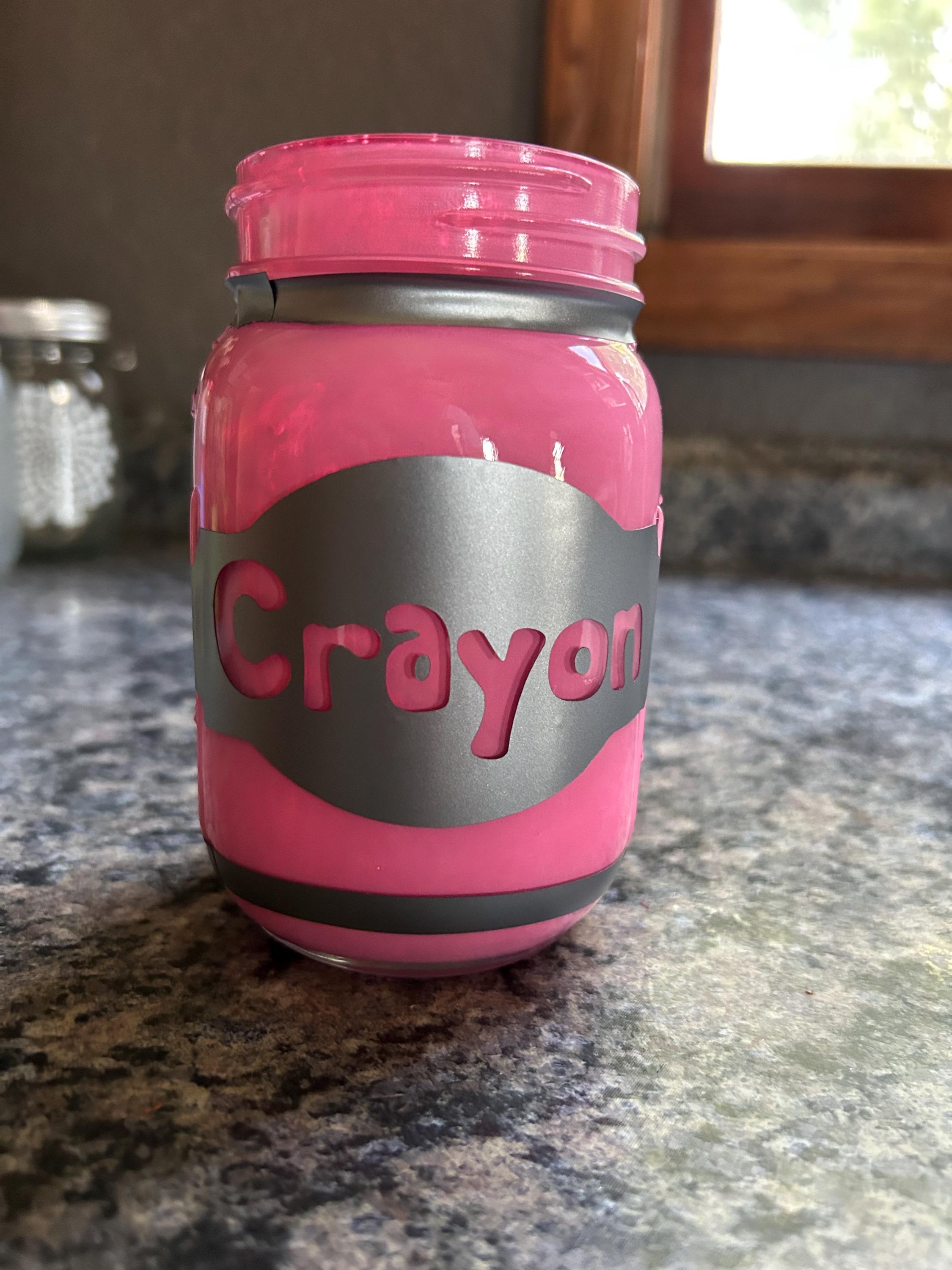 Back to School- Crayon Mason Jar. Pick Your Color! - Etsy