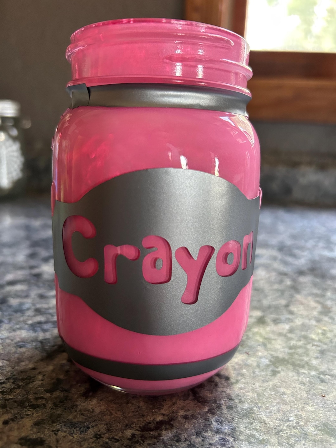 Back to School- Crayon Mason Jar. Pick Your Color! - Etsy