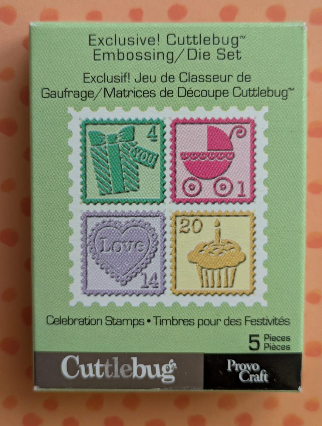 Mini Cuttlebug Birthday Celebrations Embossing Folders Exclusive Set of ...