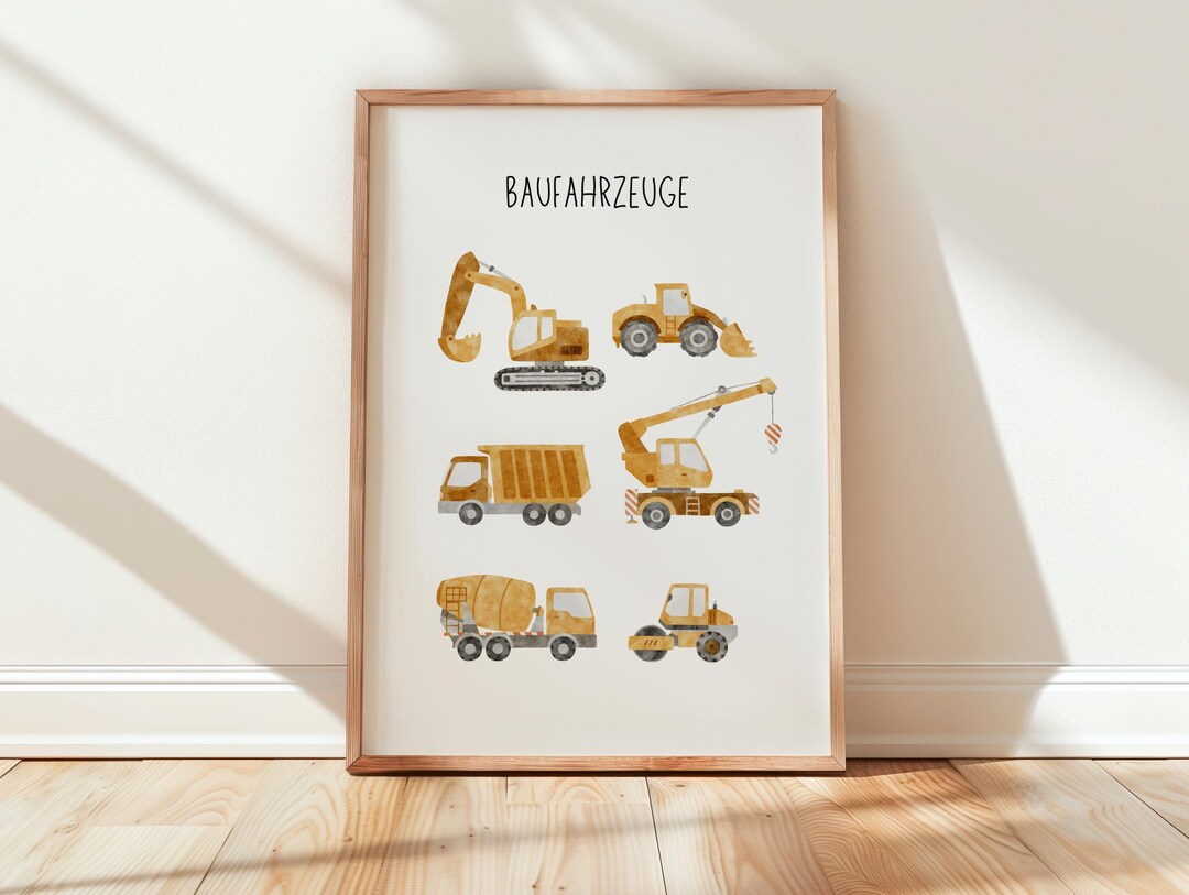 Construction Vehicles Poster for Kids – Construction Vehicles ...