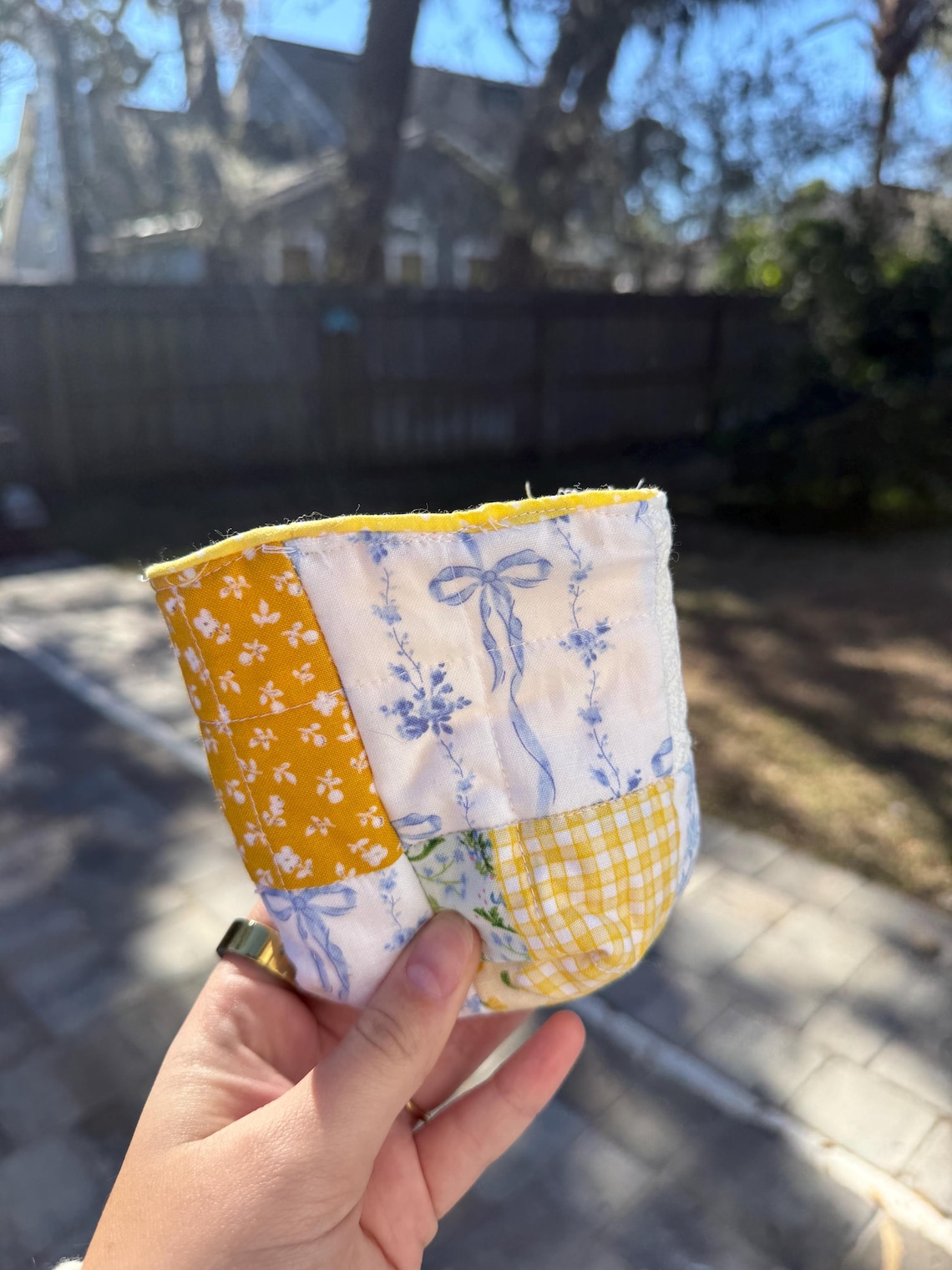 Quilted Coffee Koozie, Iced Coffee Sleeve, Cup Coozie for Most 16 Ounce ...