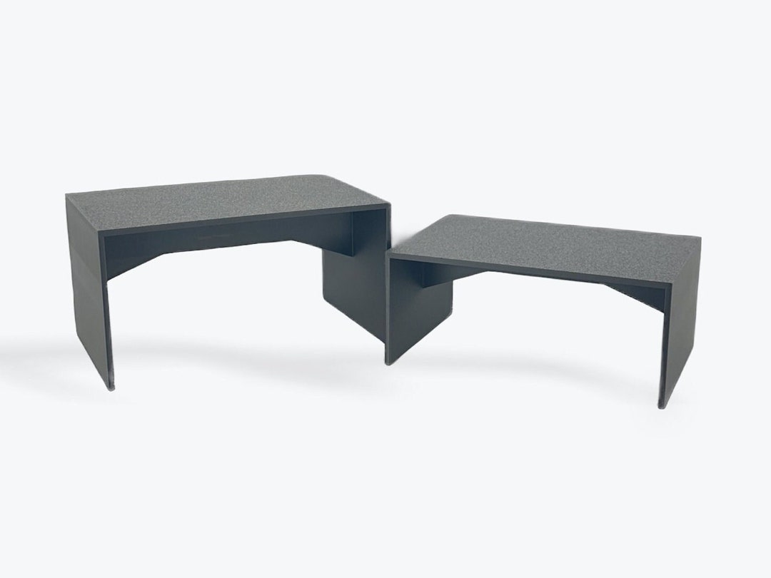 Bookshelf Riser | Space-saving Display Stand | Two Rows on Single Shelf ...