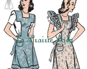 40s Apron Pattern | Etsy