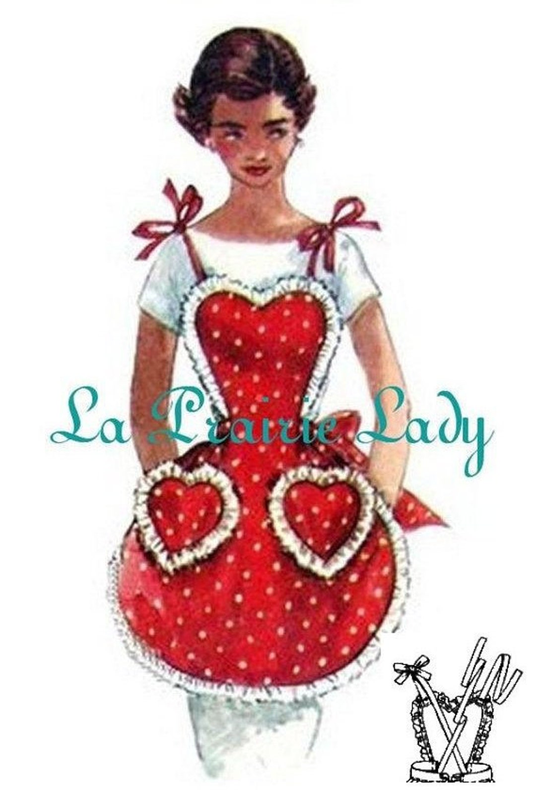 Repro Vintage Full Apron 50's PDF Pattern No 25 Available in M-L-XL - Etsy