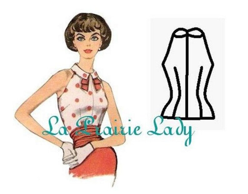Repro Vintage Pattern Top No 3 50s Repro on Printable PDF Size - Etsy ...