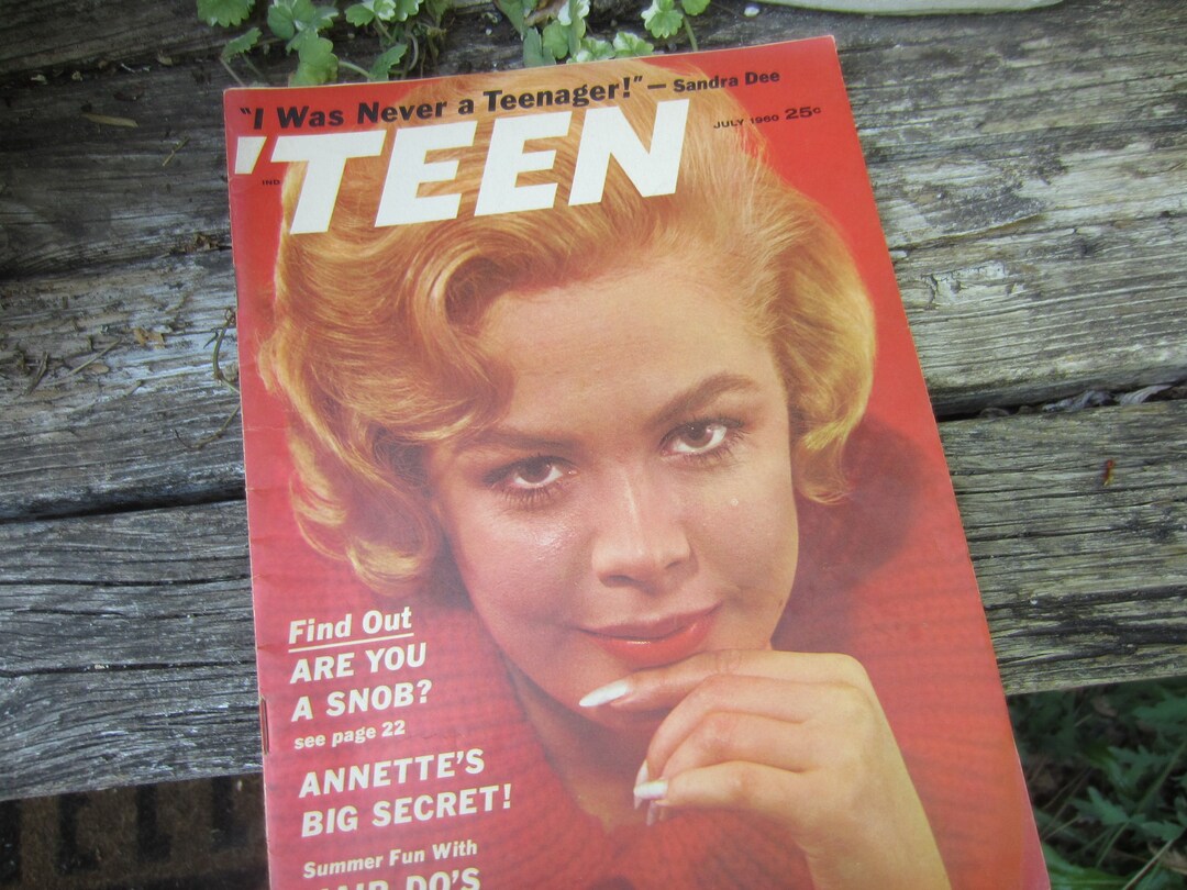 Teen Magazine July 1960 Sandra Dee Annette Funicello Liz Eddie Jimmy ...