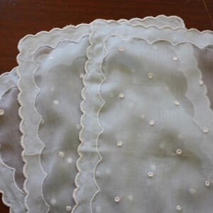 Set of Three Baby Blue Polka Dot Voile Place Mats - Etsy