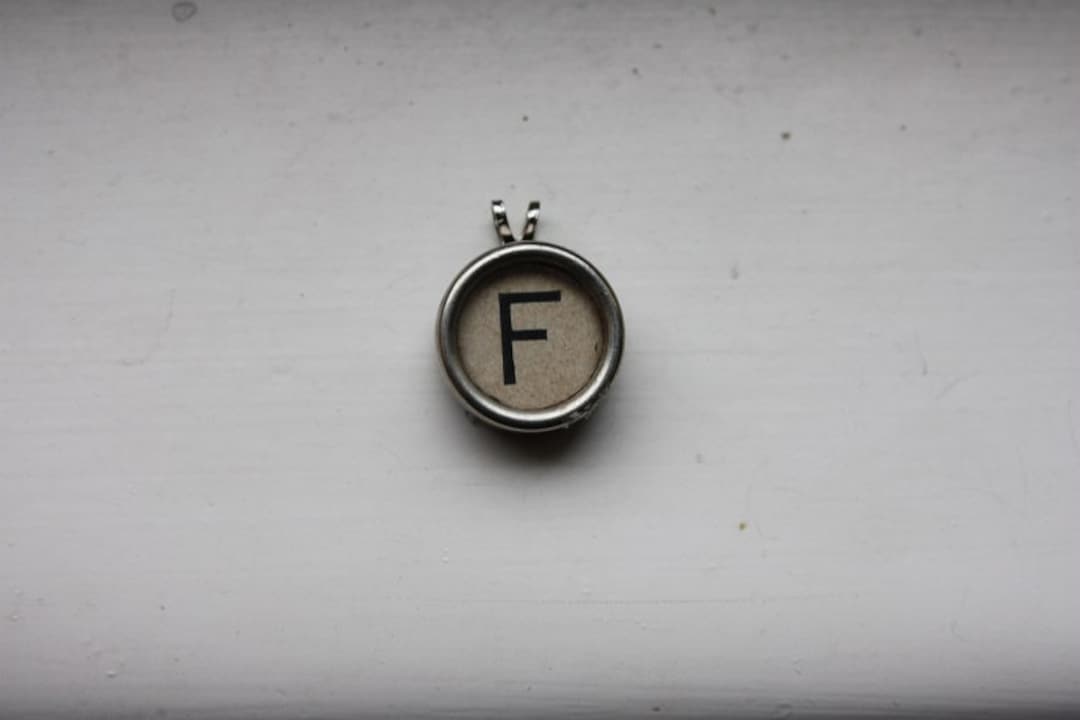 Vintage Typewriter Letter F Pendant on Ball Chain - Etsy