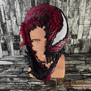 Carnage Inspired Cosplay Half Mask | Symbiote Villain Helmet | 3D ...
