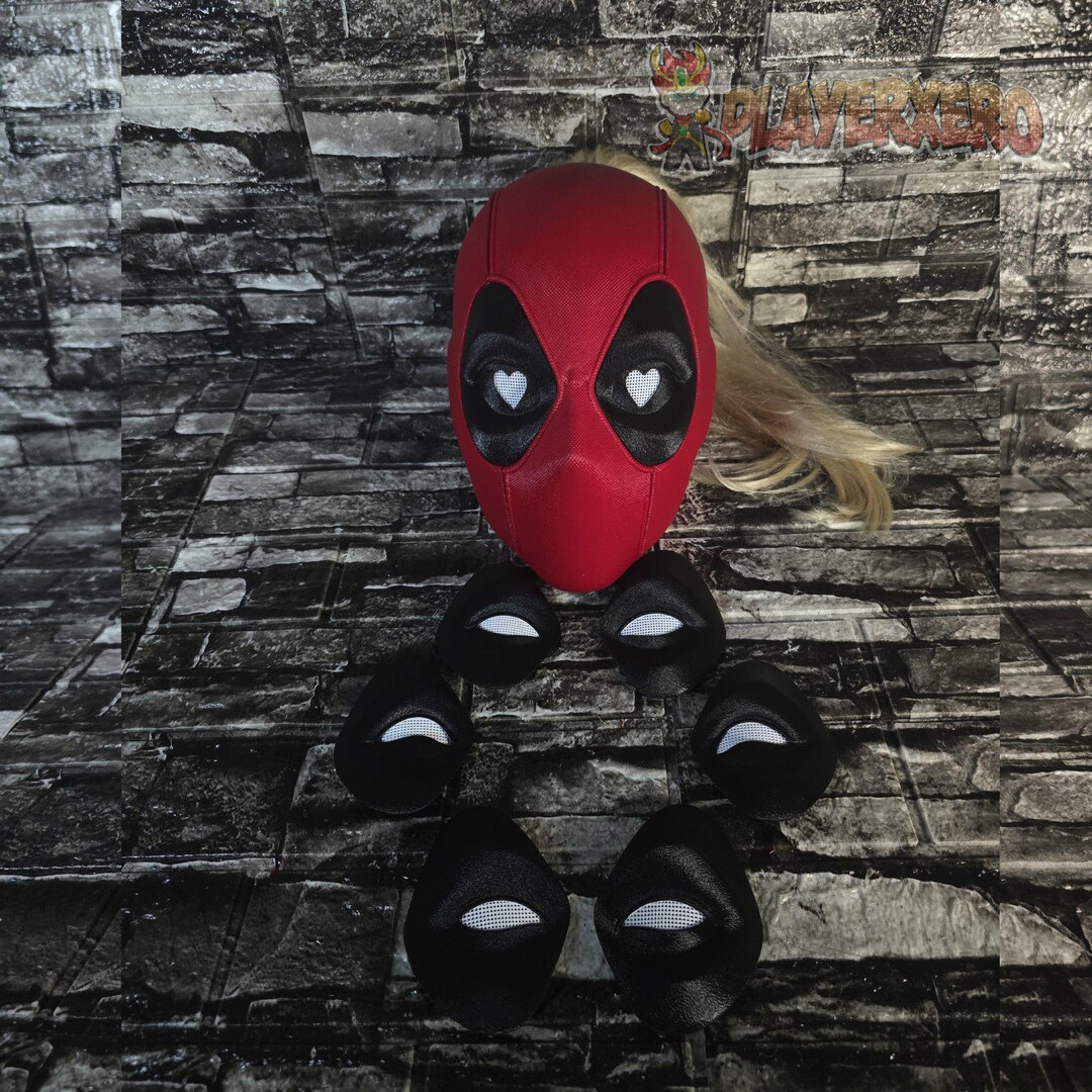 Lady Deadpool Mask - 3D Printed Cosplay, Magnetic, Interchangeable Eyes ...