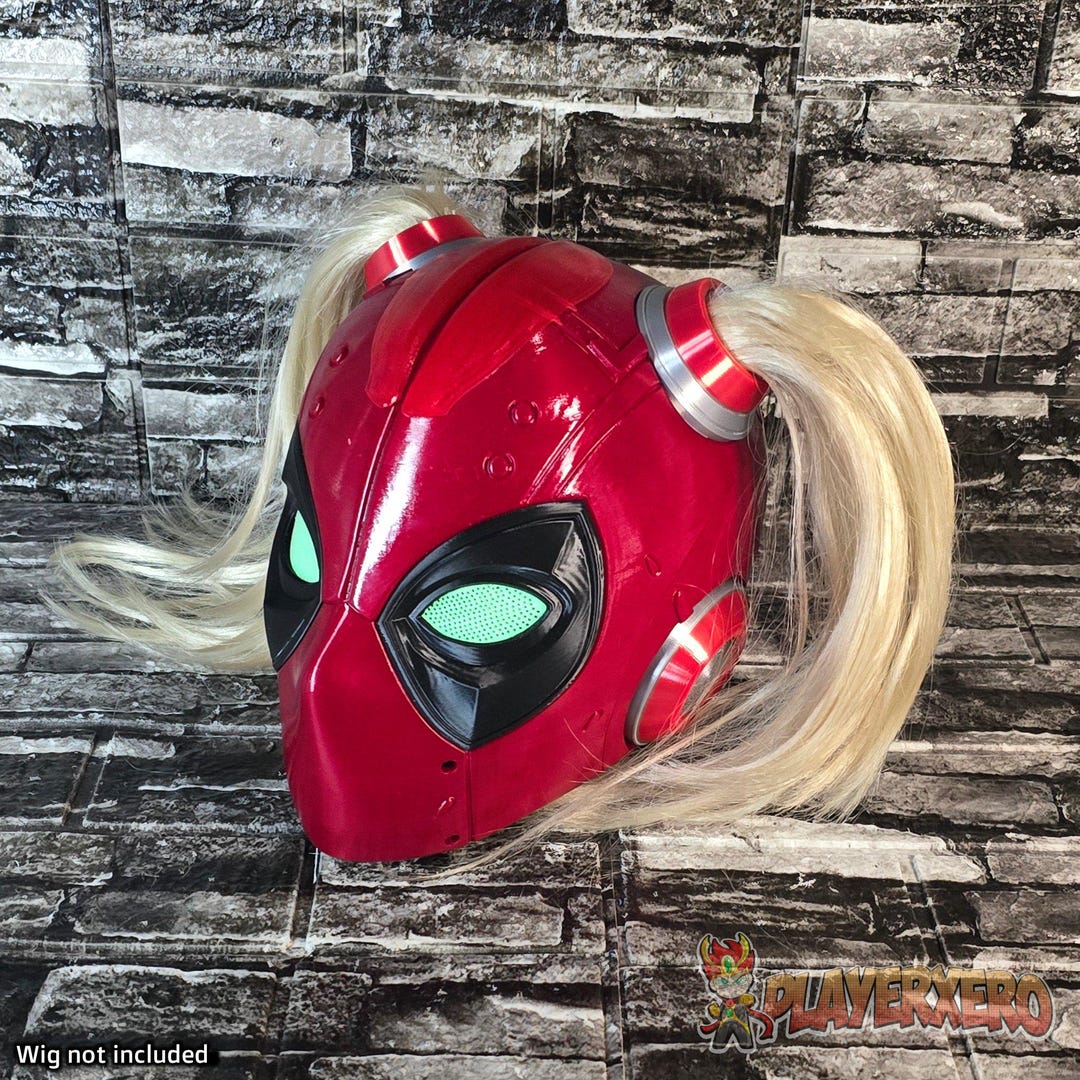 Lady Deadpool Cosplay Mask | Female Antihero Helmet With Dual Ponytail ...