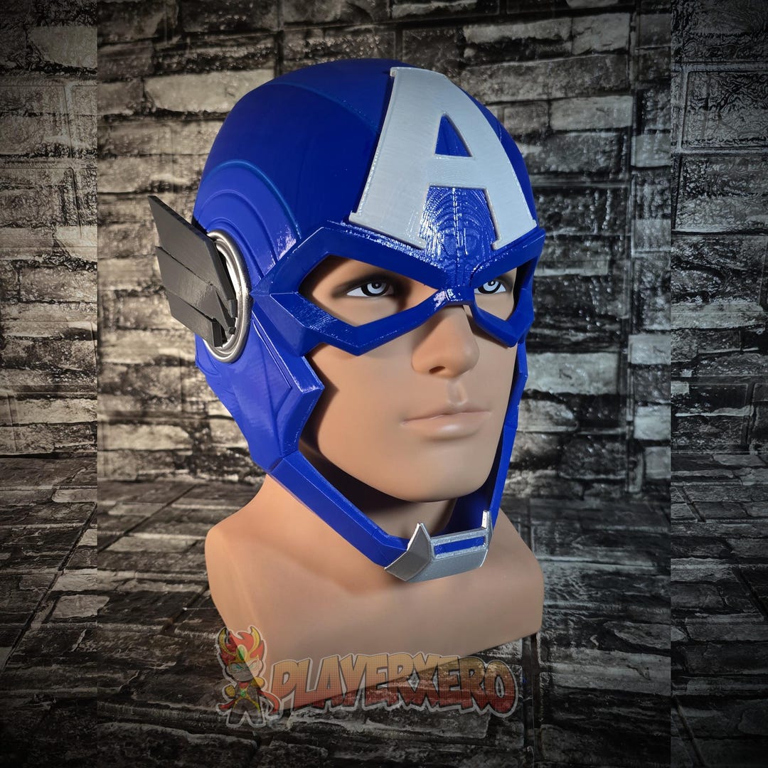 LAST ONE Clearance - Captain America Helmet 3D Printed Rivals Game ...