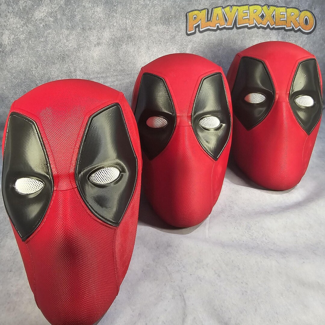 Deadpool Mask – 3D Printed, Magnetic Connections – Multiple Sizes ...