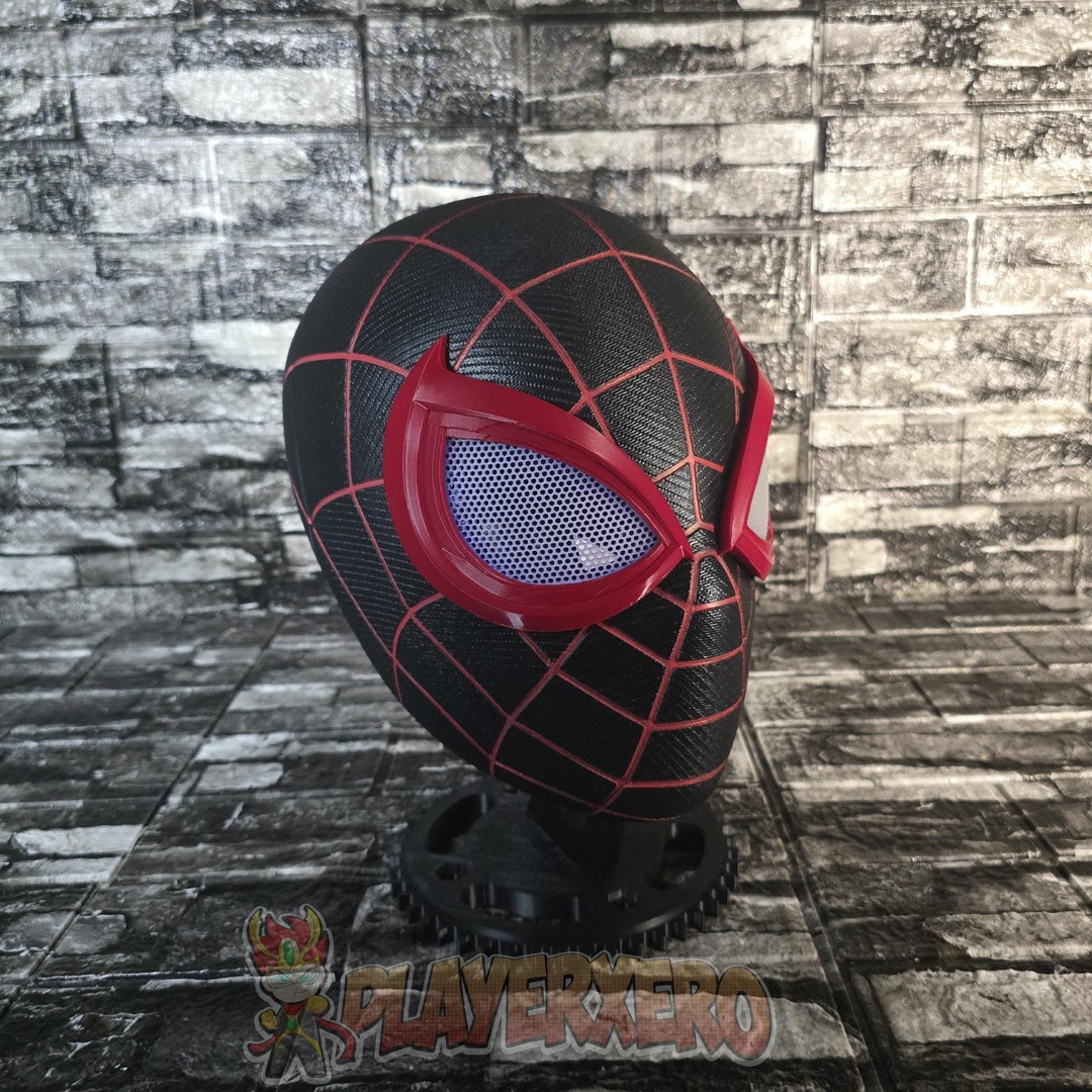 Miles Morales Spider-man Mask 3D Printed UV Reactive Spider-man Miles ...