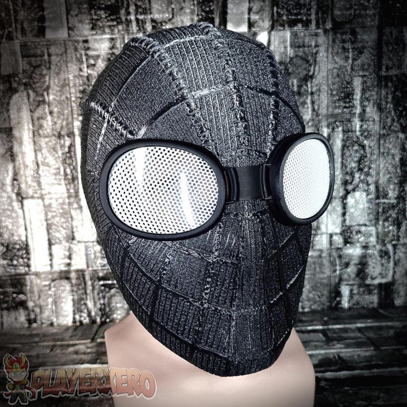 Black Noir Spider Hero Mask | 3D Printed Cosplay Helmet With ...