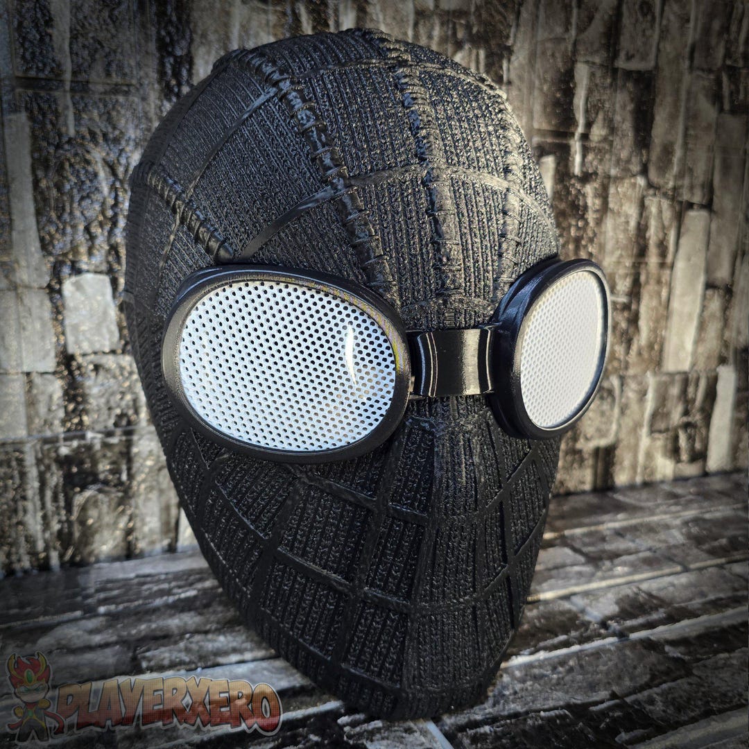 Black Noir Spider Hero Mask | 3D Printed Cosplay Helmet With ...