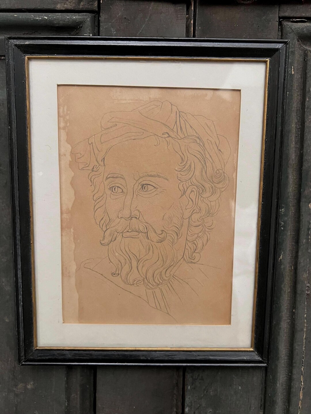 Antique 19th Century Portrait, Antique Sketch of a Man, Original - Etsy