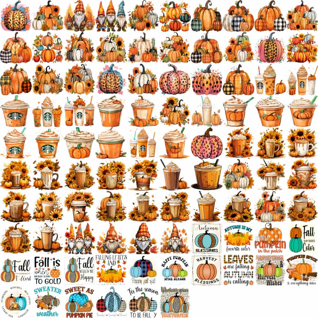 Retro Fall Png Bundle, Fall Png, Fall Shirt Png, Pumpkin Season Png ...