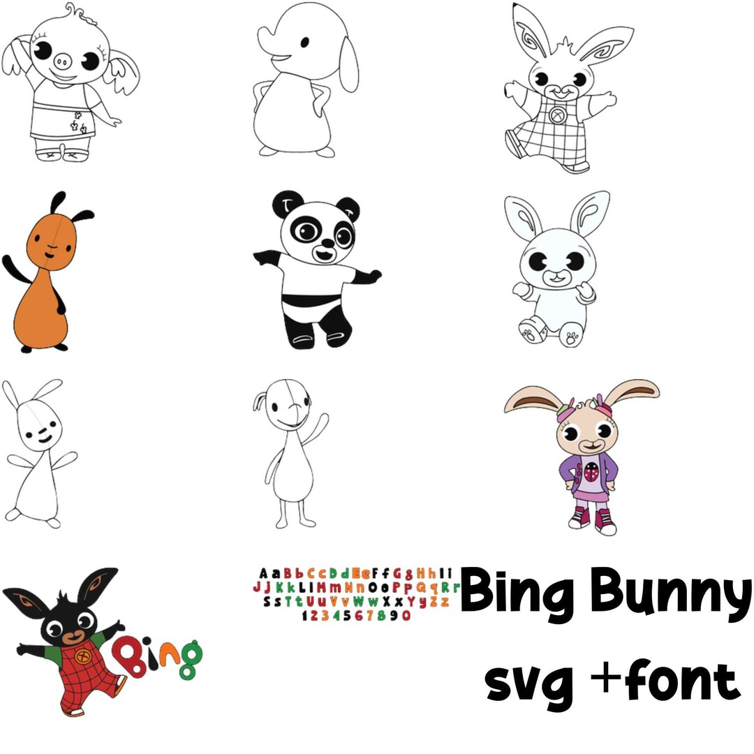 Bing SVG, Bing Bunny SVG, Bing Cricut, Bing Rabbit SVG, Bing Bunny ...