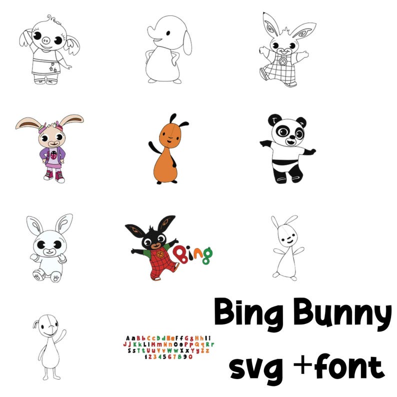 Bing SVG, Bing Bunny SVG, Bing Cricut, Bing Rabbit SVG, Bing Bunny ...