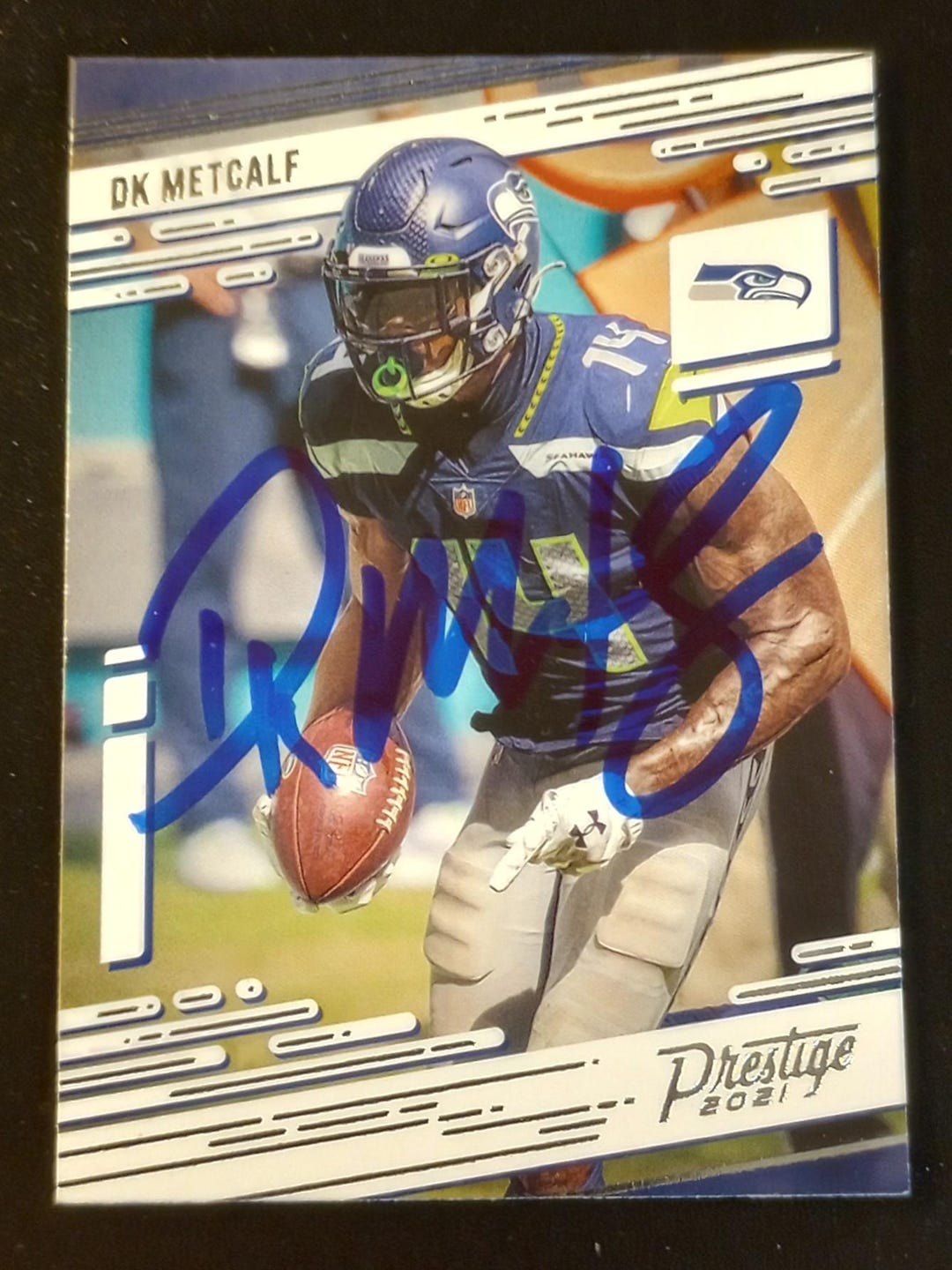 DK Metcalf Signed Autographed 2021 Panini Prestige NFL Football Card ...