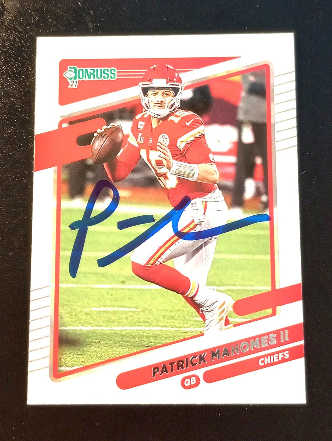 Patrick Mahomes II Signed Autographed 2021 Panini Donruss NFL Football ...
