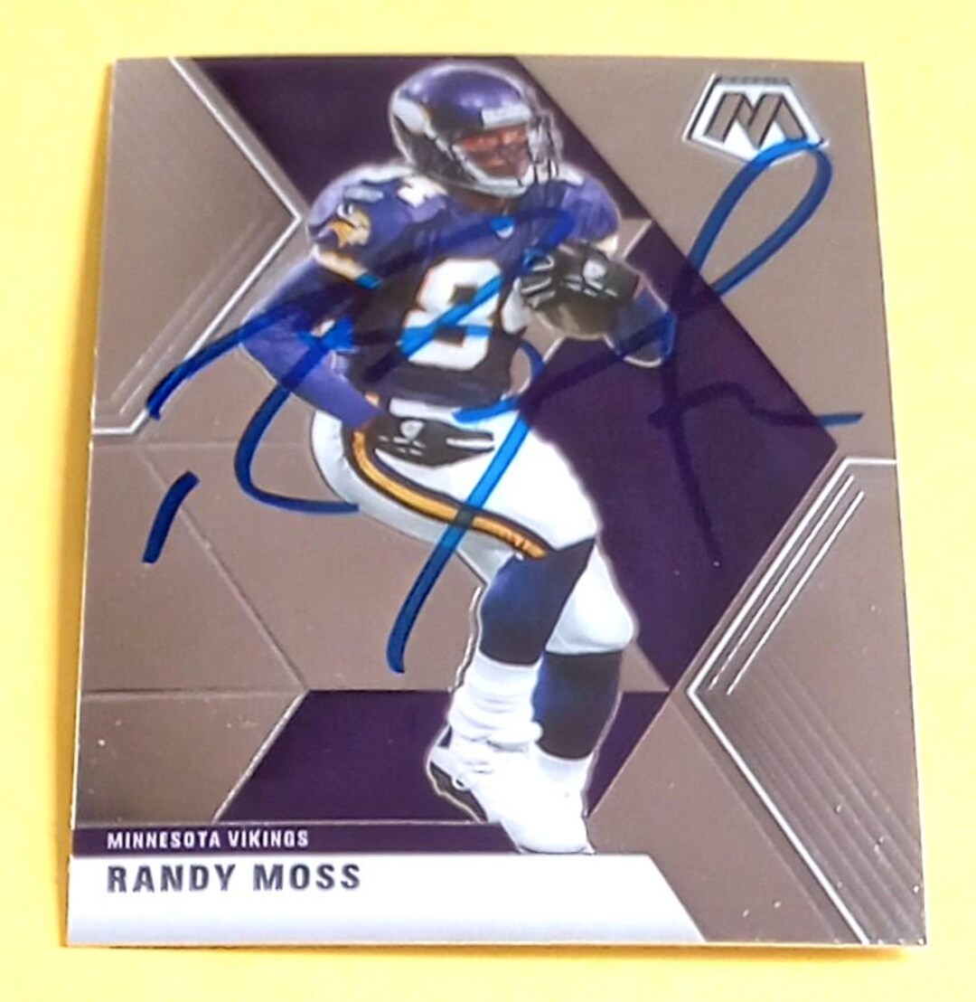 Randy Moss Signed Autographed 2020 Panini Mosaic NFL Football Card With ...