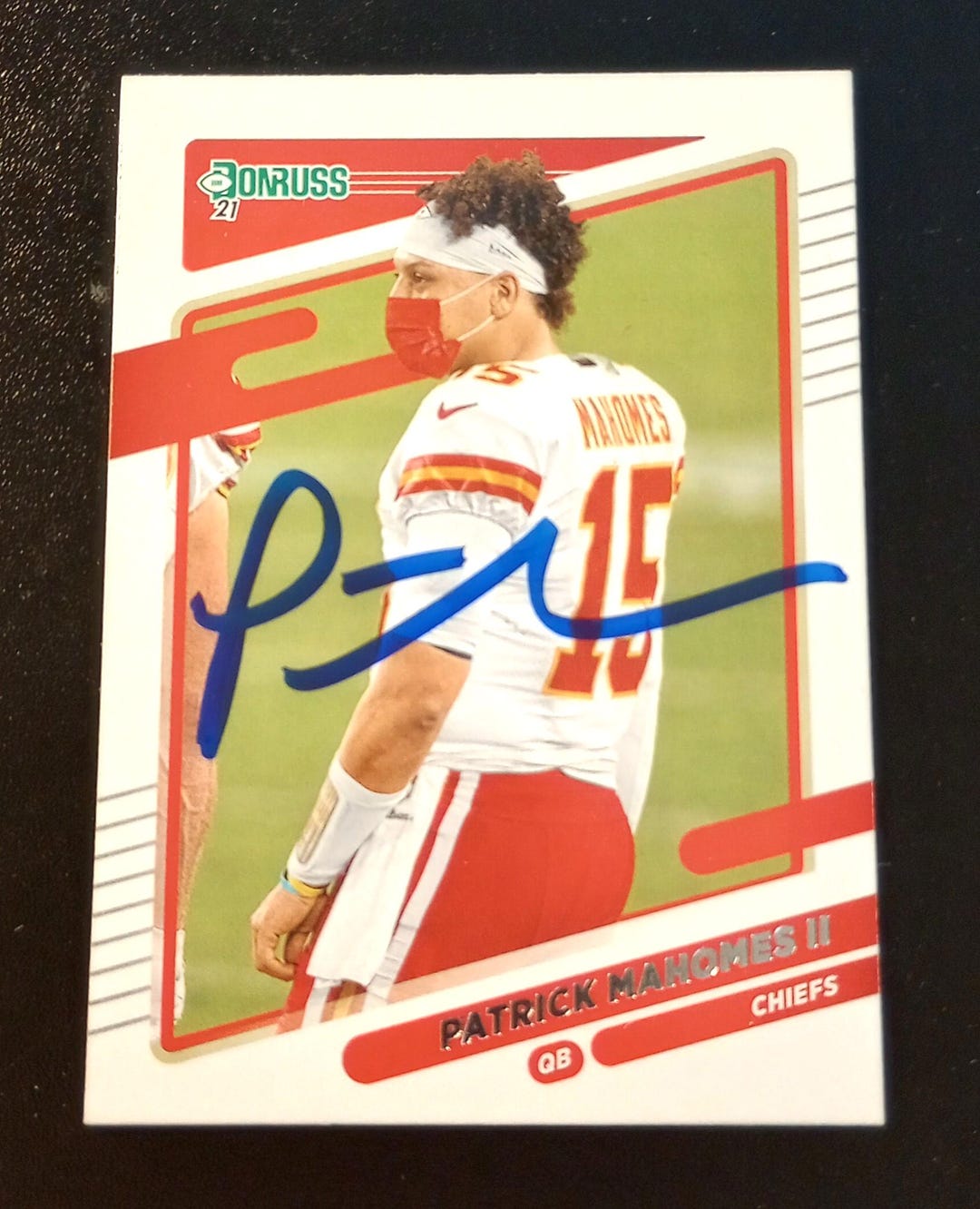 Patrick Mahomes II Signed Autographed 2021 Panini Donruss NFL Football ...