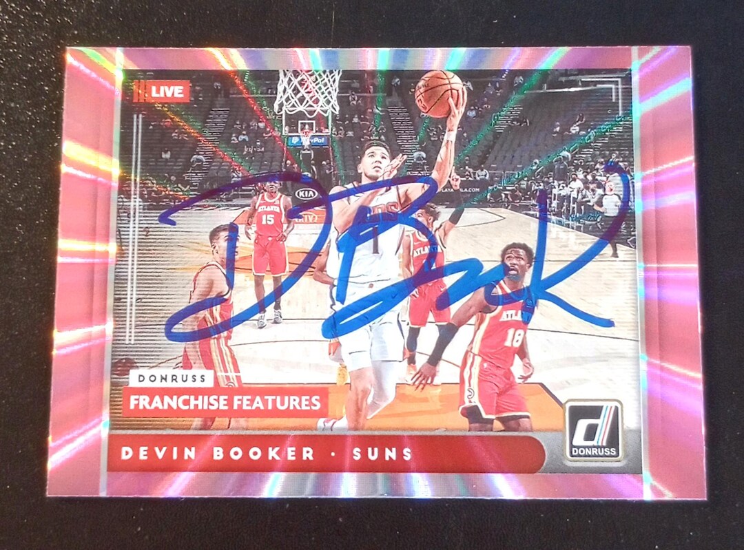 Devin Booker Signed Autographed 2021 Donruss Pink Laser Parallel NBA ...