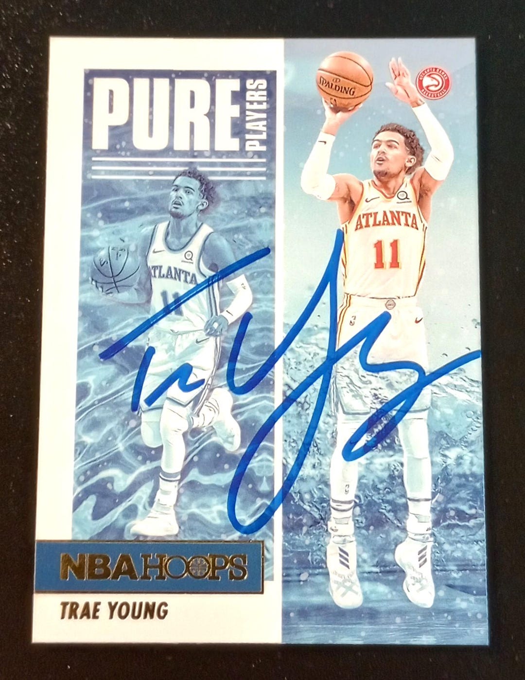 Trae Young Autographed 2021 Panini NBA Hoops Pure Players Insert NBA ...