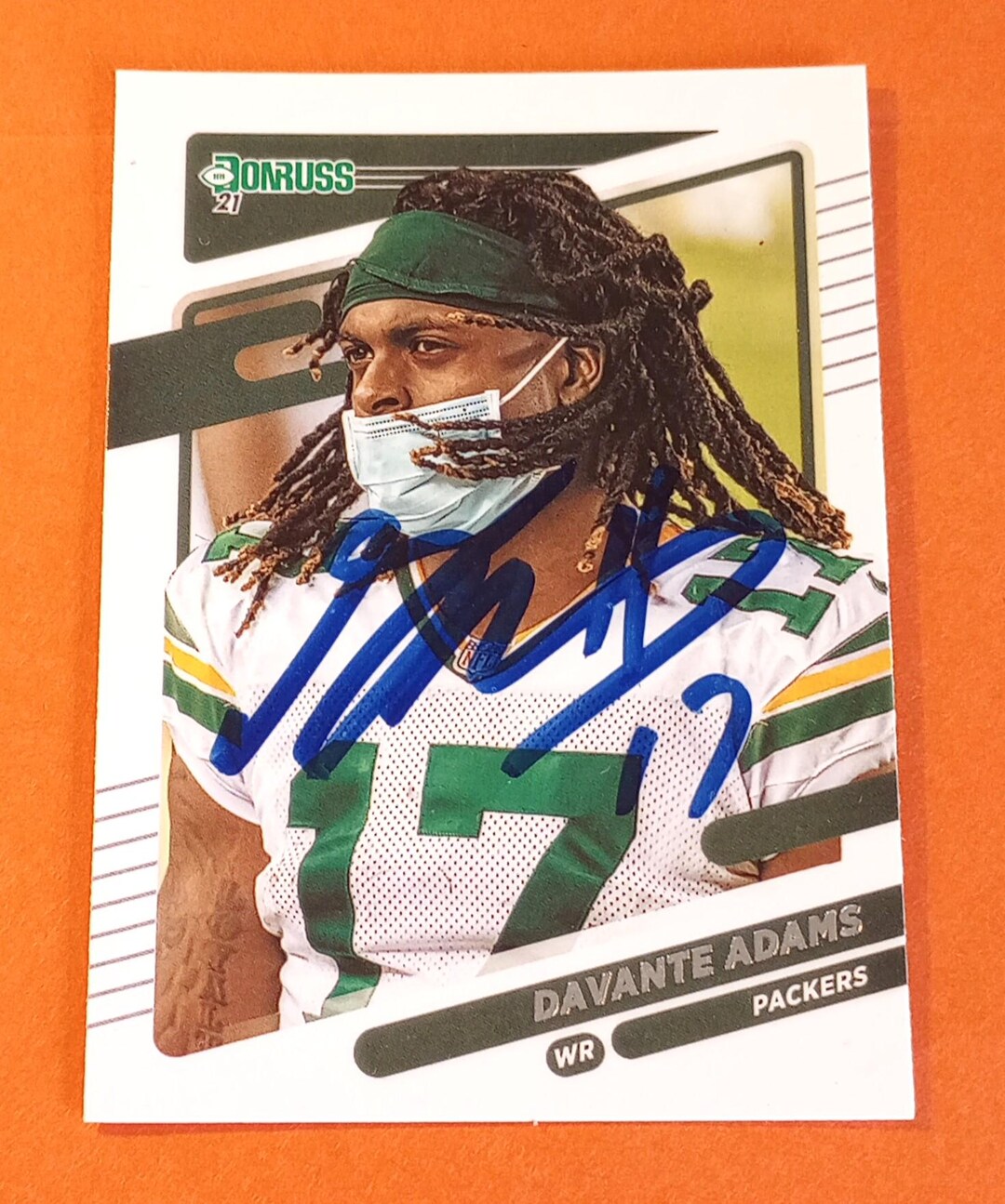 Davante Adams Signed Autographed 2021 Panini Donruss NFL Football Card ...