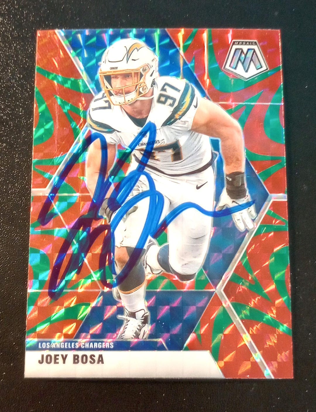 Joey Bosa Signed Autographed 2020 Panini Mosaic Red/green Prizm NFL ...