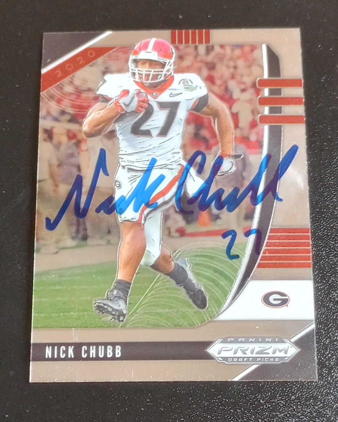 Nick Chubb Signed Autographed 2020 Panini Prizm Draft Picks NFL ...