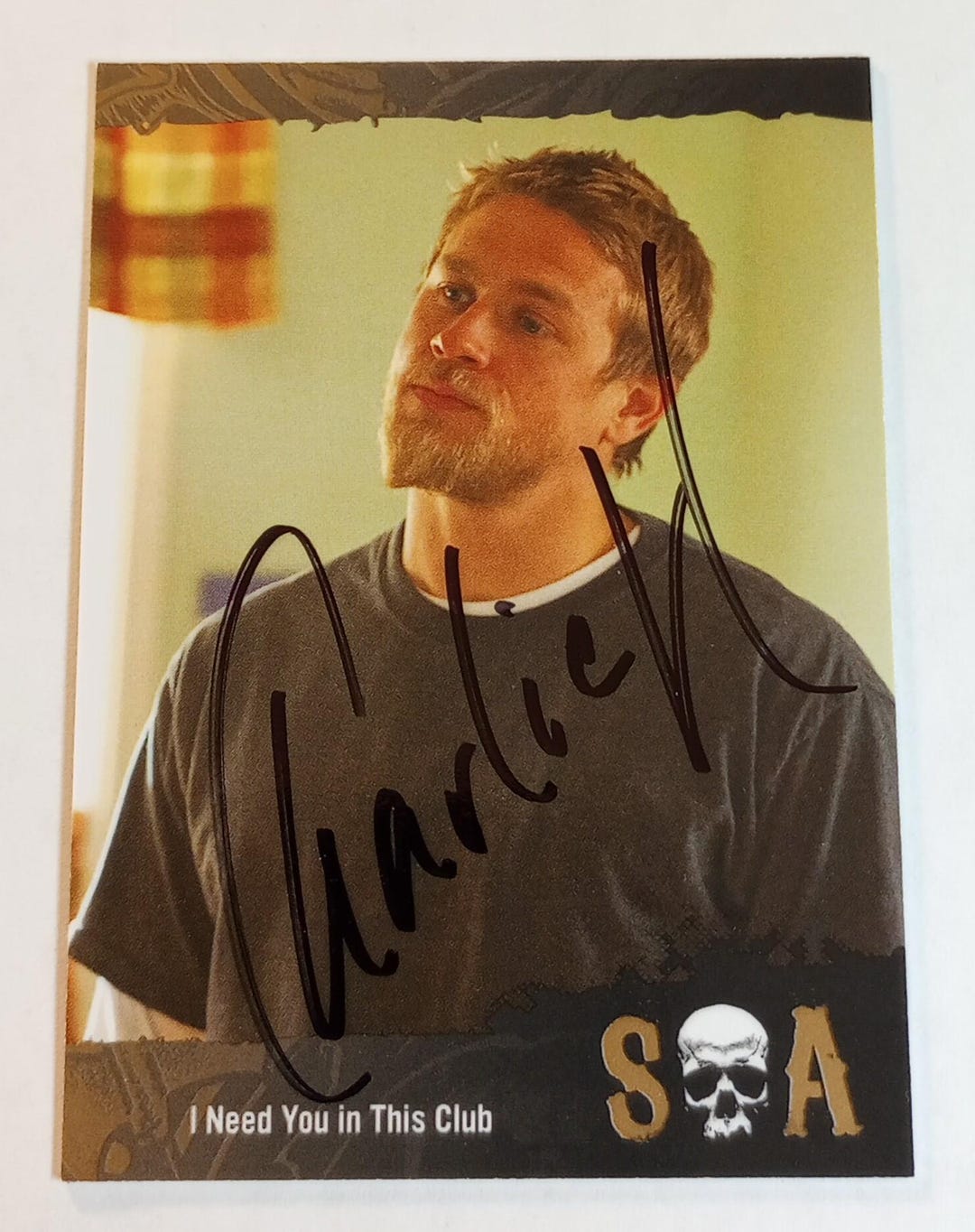 Charlie Hunnam jax Teller Signed Autographed 2015 Sons of Anarchy Card ...