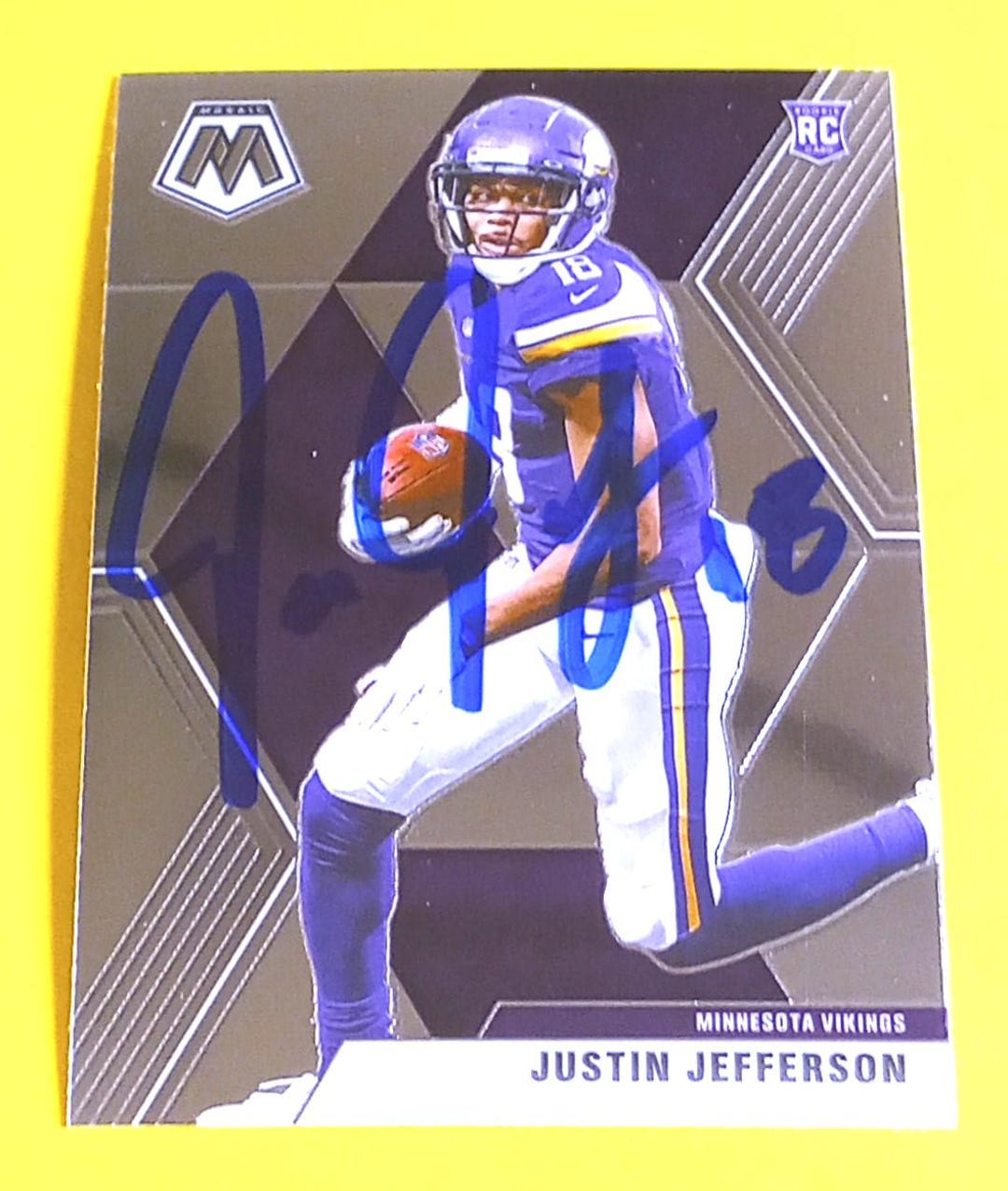Justin Jefferson Signed Autographed 2020 Panini Mosaic Rookie RC NFL ...