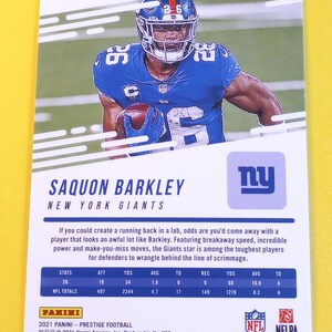 Saquon Barkley Signed Autographed 2021 Panini Prestige NFL Football ...