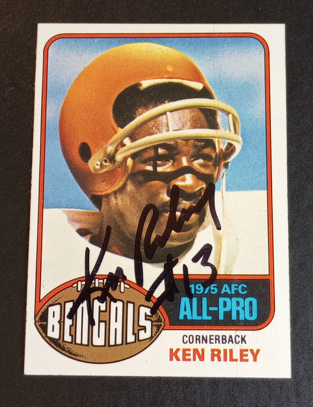 Ken Riley d-2020 Signed Autographed 1986 Topps Football Card cincinnati ...