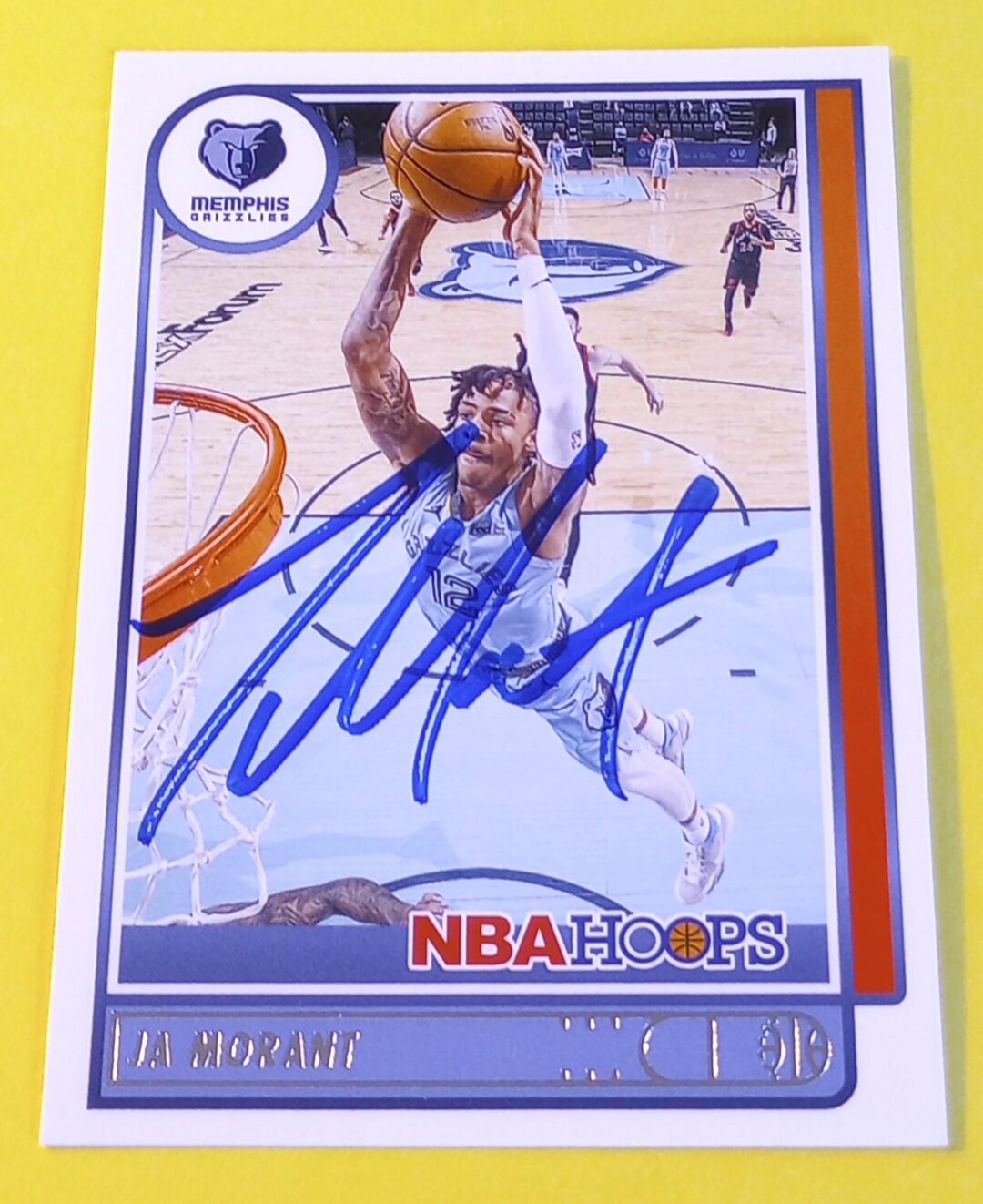 Ja Morant Signed Autographed 2021 Panini NBA Hoops Basketball Card With ...
