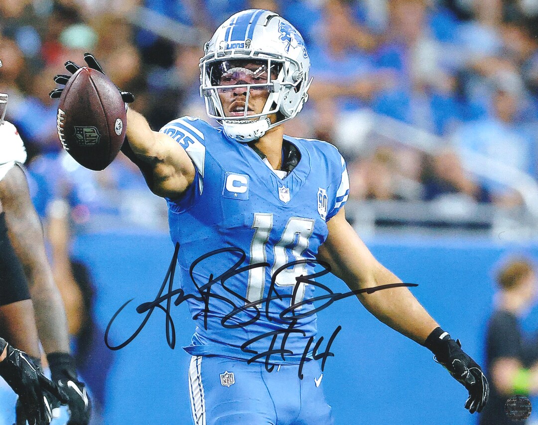 Amon-ra St. Brown Signed Autographed Detroit Lions Glossy 8x10 Photo ...