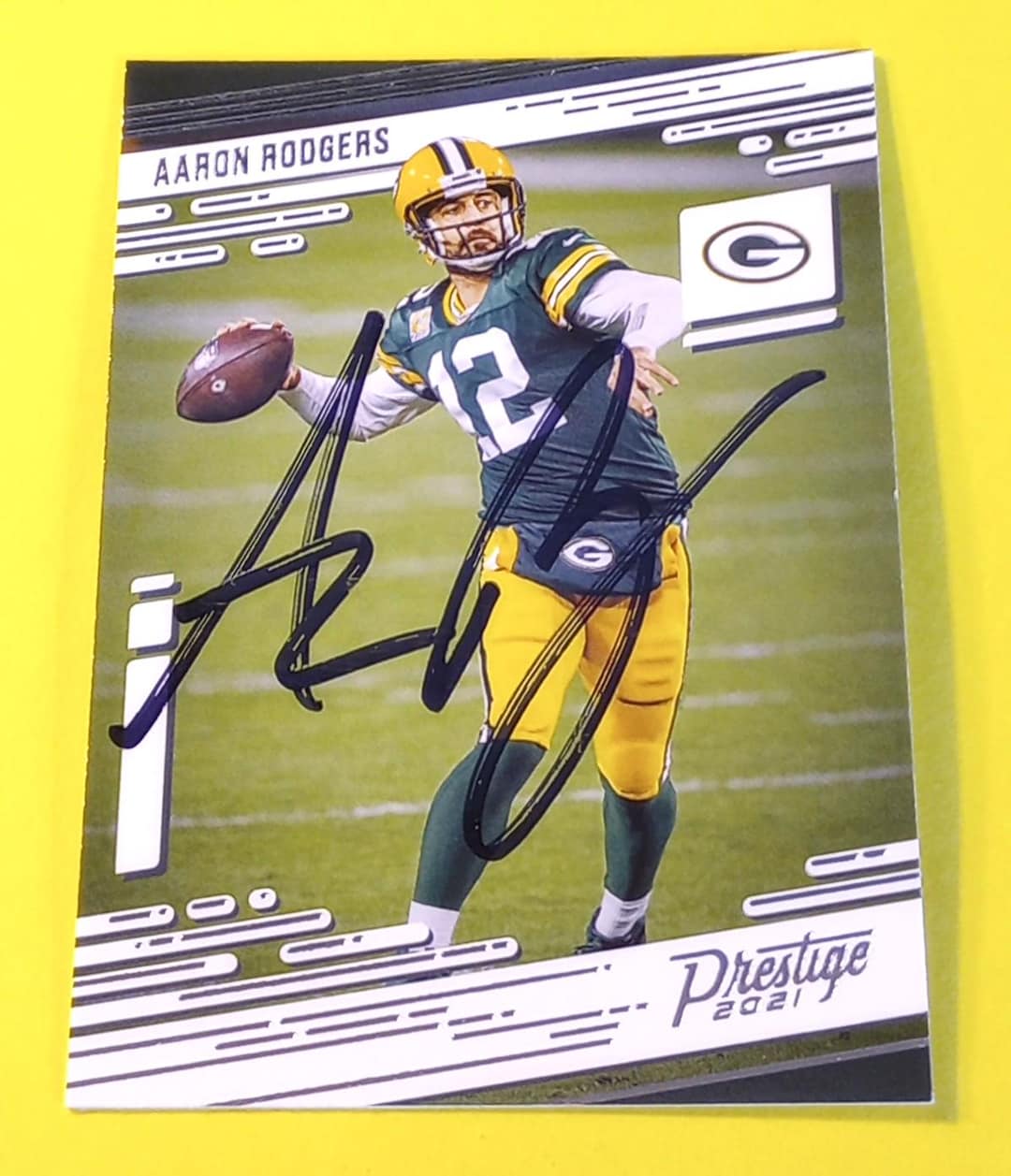 Aaron Rodgers Signed Autographed 2021 Panini Prestige NFL Football Card ...