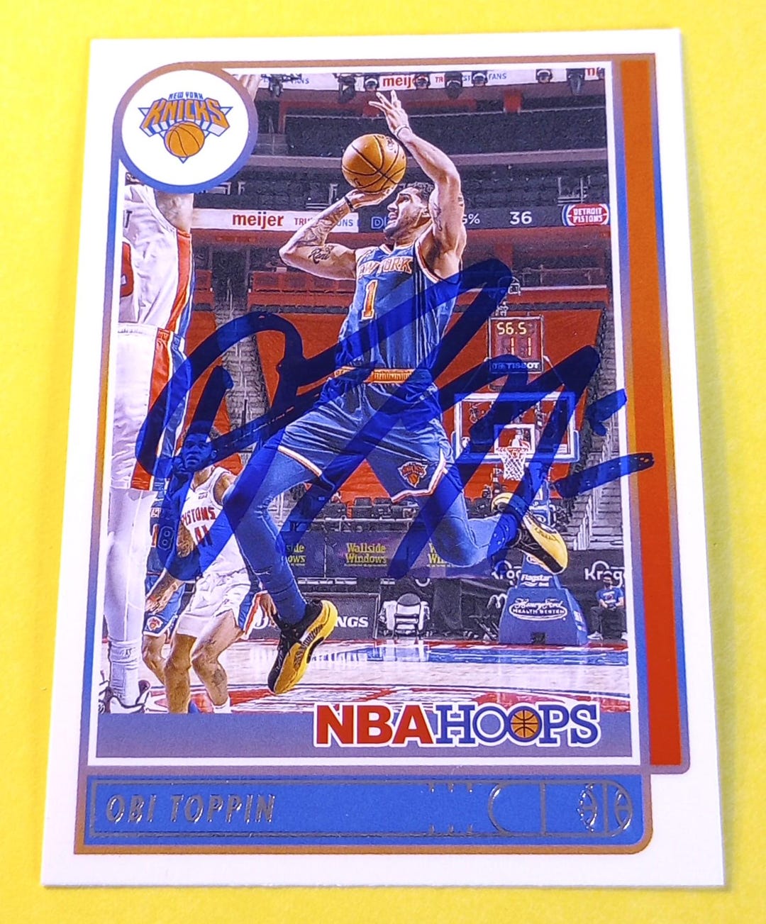 Obi Toppin Signed Autographed 2021 Panini NBA Hoops Basketball Card ...